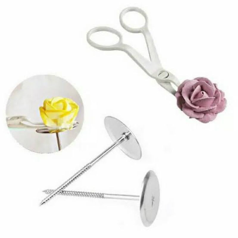 Jual Gunting Dan Paku Mawar Set Paku Dekorasi Butter Cream | Shopee ...
