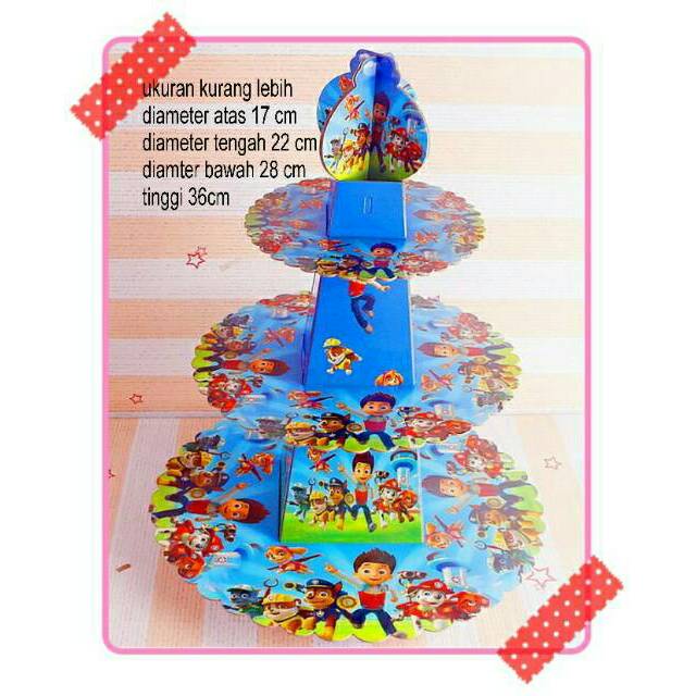 Jual Tempat cup cake cupcake muffin coklat stand 3 tier susun karakter ...