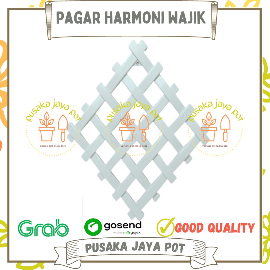 Jual Pagar Wajik Harmoni Putih Ornamen Bunga Vas Wajik Pagar, Jaring ...