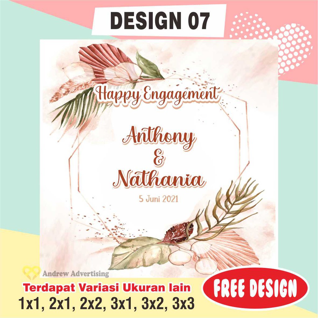 Jual Spanduk Backdrop Lamaran / Backdrop Tunangan / Dekorasi Lamaran ...