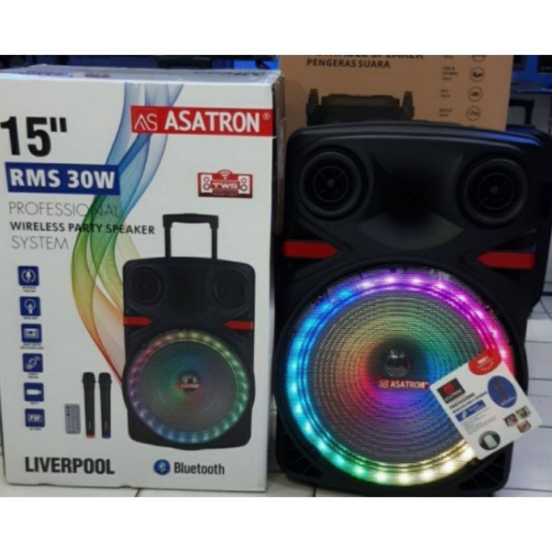 Jual Speaker Asatron Liverpool 15 Inch Portable Meeting 15Inch Free Mic ...