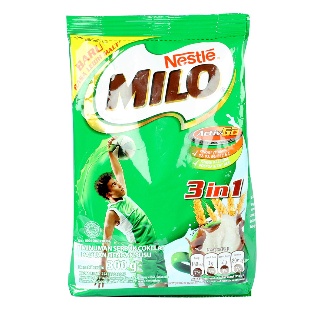 Jual Milo Bubuk Rasa Cokelat Paduan Dengan Susu 300g | Shopee Indonesia