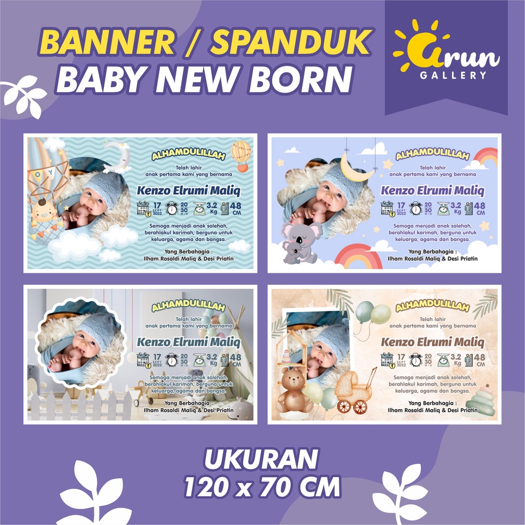 Jual BANNER BAYI / NEW BORN / SPANDUK NAMA ANAK / BABY NEW BORN ...