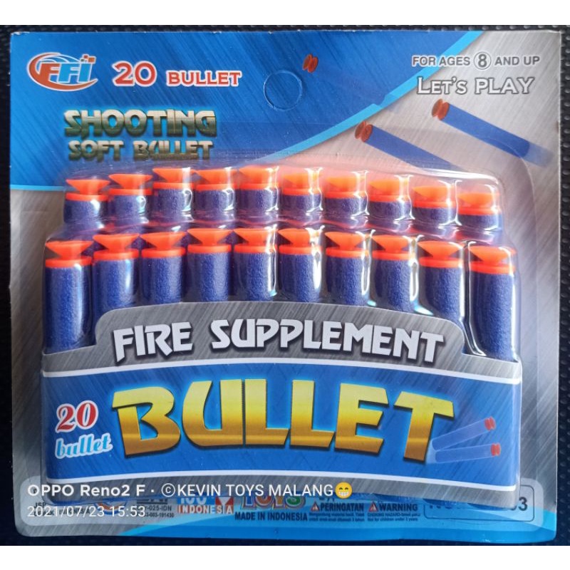 Jual FG 1003 refill foam bullets mika / mainan peluru busa / peluru ...