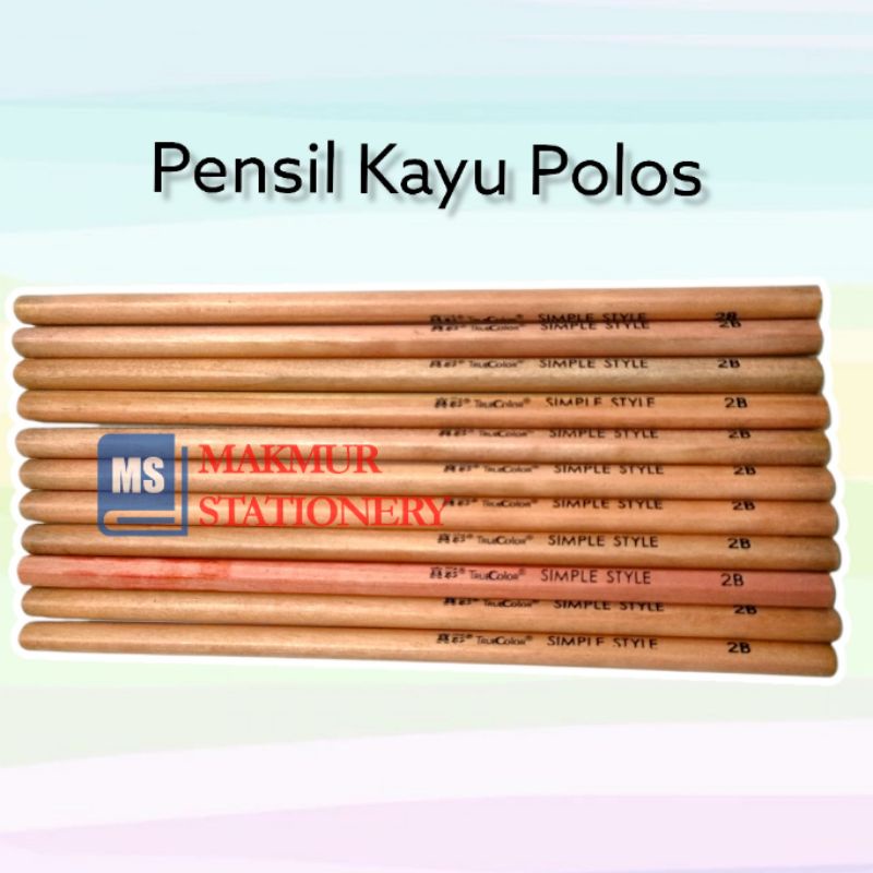 Jual Pensil Kayu Polos / Pensil Promosi 2B Polos (10 Pcs) | Shopee ...