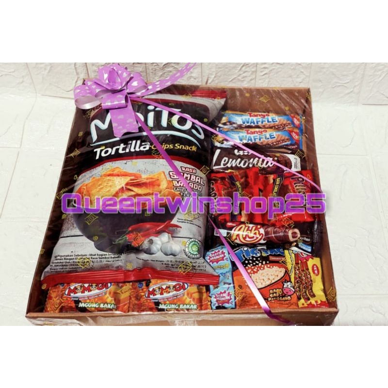 Jual PAKET HAMPERS /PARCEL SNACK UKURAN BOX 40X40 | Shopee Indonesia