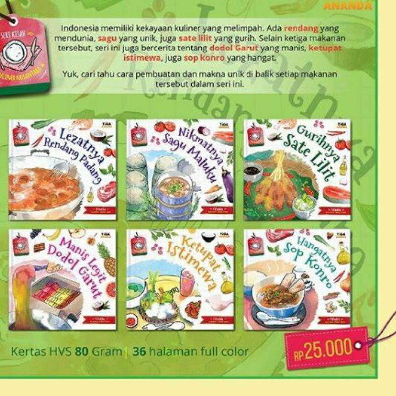 Jual Buku Cerita Anak Seri Kisah Kuliner Nusantara Rendang Sagu Sate ...