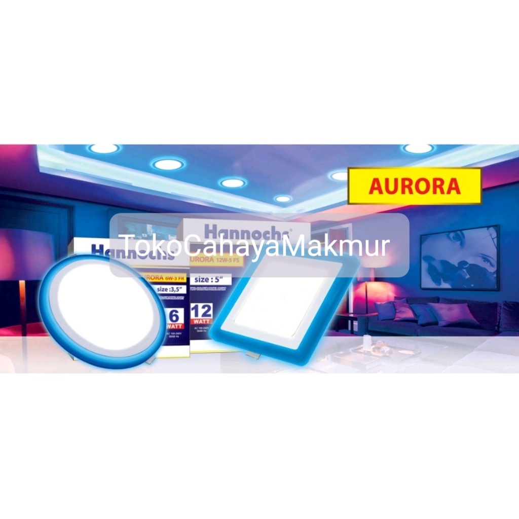 Jual Lampu LED Downlight Hannochs New Aurora IBR Round Bulat 3w,6w,12w ...