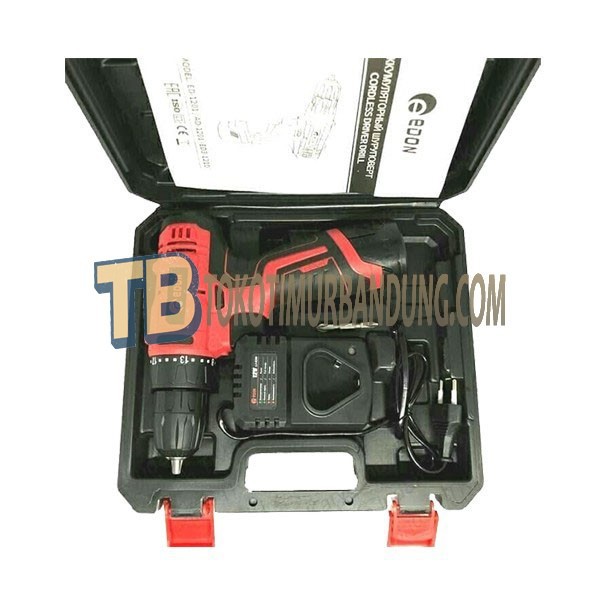 Jual Mesin Bor Cordless BETON Impact Drill Set EDON ED3-1210 12V NRT ...