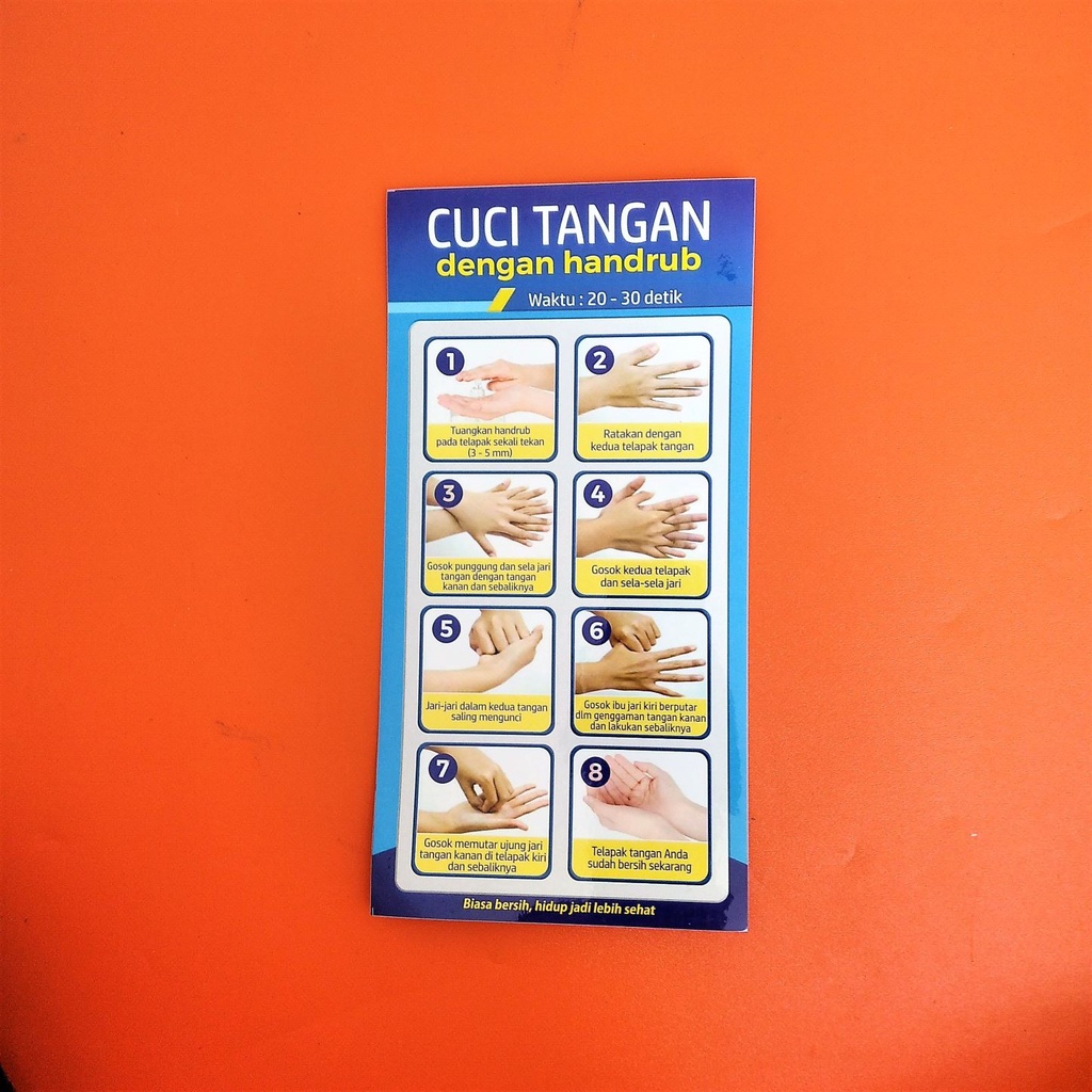 Jual Stiker Cara Cuci Tangan Dengan Handrub Stiker Bahan Vinyl Shopee Indonesia