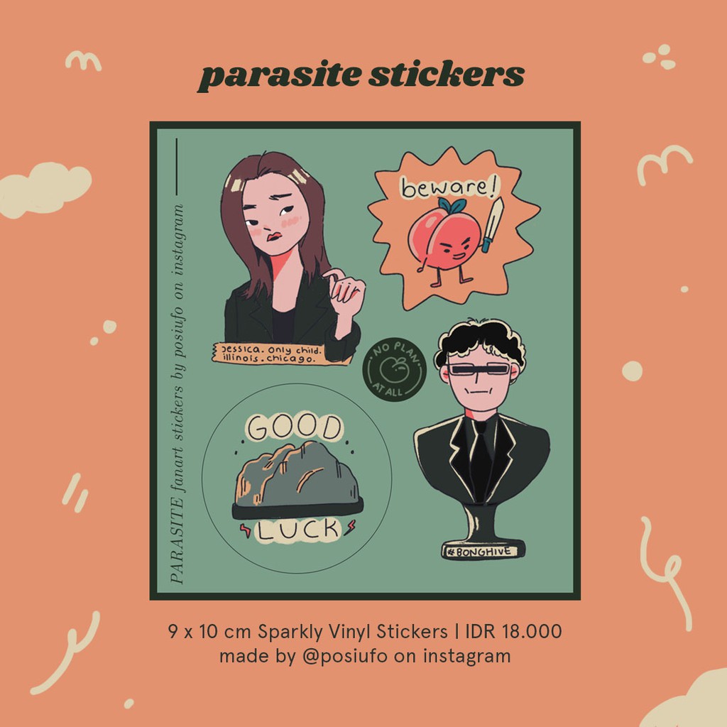 Jual parasite stickers by posiufo | Shopee Indonesia