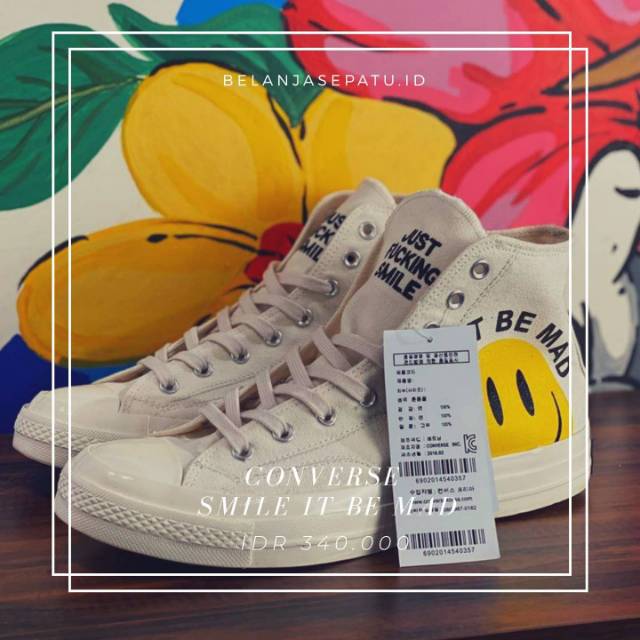 Jual Converse Smile It Be Mad | Shopee Indonesia