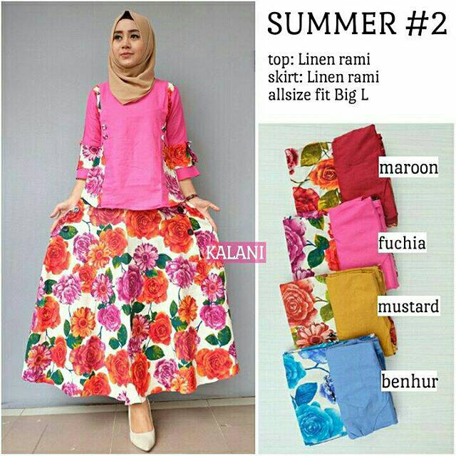 Jual Dress muslimah SUMMER #2 (KALANI) | Shopee Indonesia