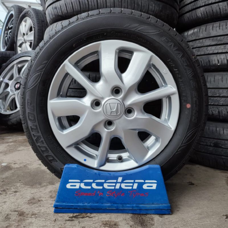 Jual velg mobil second oem new brio satya ring 14 pcd 4x100 ban 175 65 14 dunlop bisa buat agya ...
