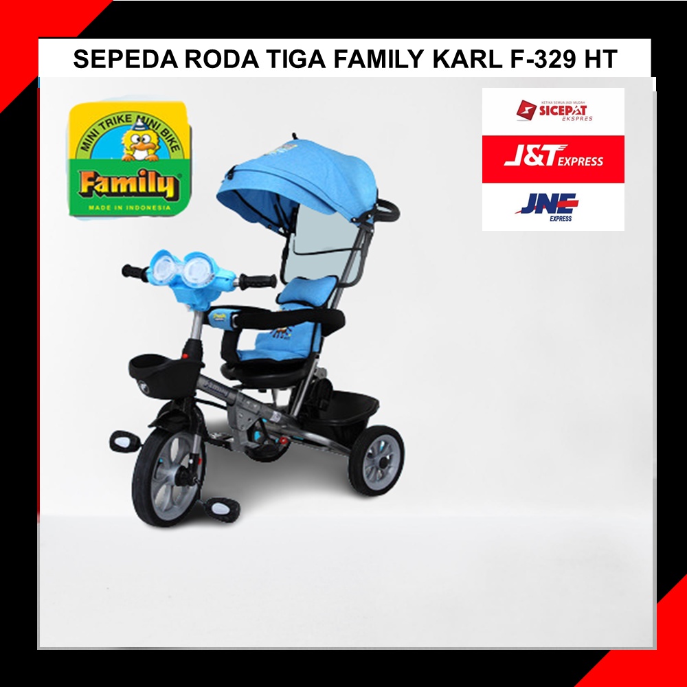 Jual Sepeda Roda Tiga Anak Family F 329 HT Karl Paw Patrol Musik Ban Karet Kursi Putar Tricycle ...