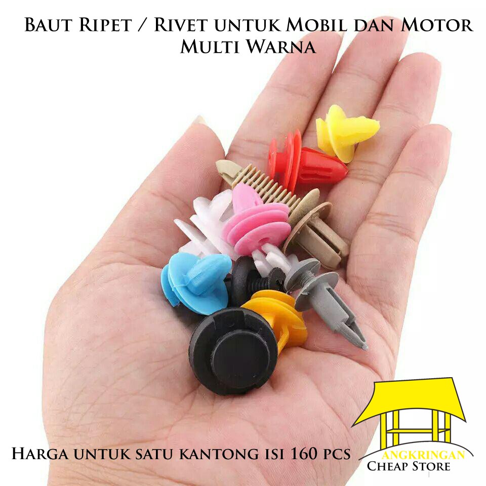 Jual Rivet Ripet Plastik Untuk Mobil dan Motor Isi 160 PCS | Shopee ...