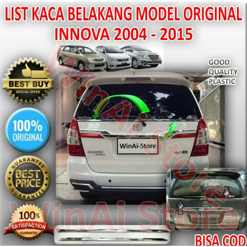 Jual List Lis Chrome Krom Kaca Belakang Innova Inova Lama 2004 2005 ...