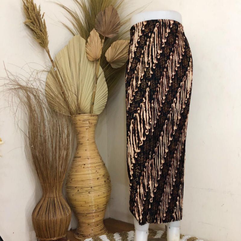 Jual Rok Batik Plisket Fit S - JUMBO All Size | rok rempel batik | rok ...