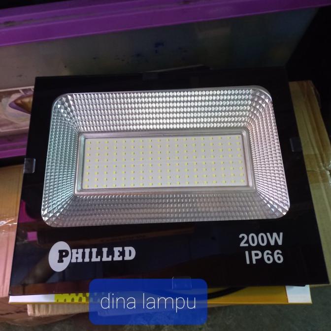 Jual lampu sorot tembak led 200w putih/floodlight led 200w outdoor 220volt | Shopee Indonesia
