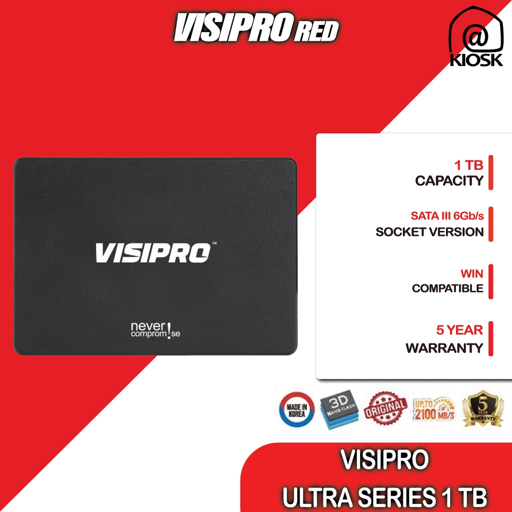 Jual Visipro Red SSD Ultra Series 1TB Made In Korea - 2.5 inch SATA ...