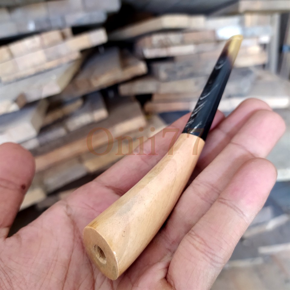 Jual Pipa rokok lengkung kayu sawo dan tanduk asli handmade | Shopee ...