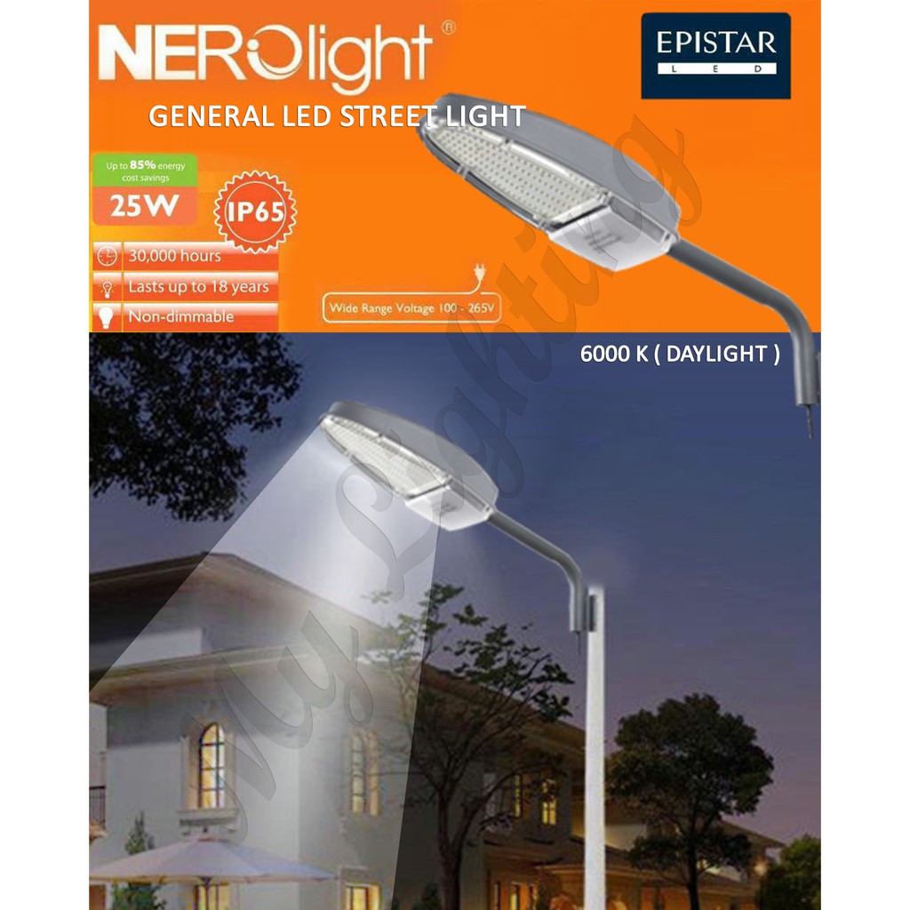 Jual Lampu Jalan Nero General LED 25W IP65 Daylight | Shopee Indonesia