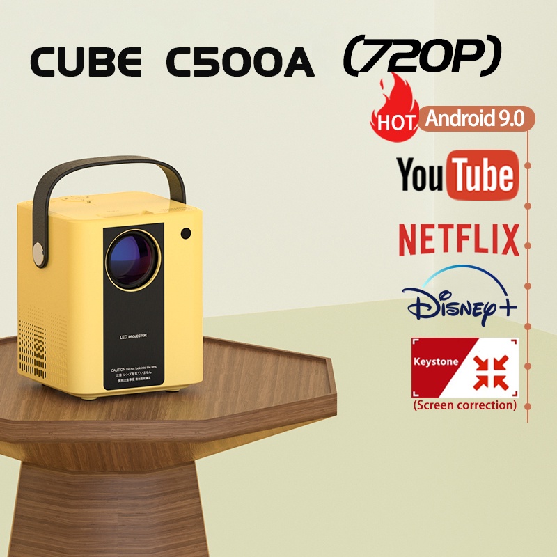 Jual QIAOLET Portable Projector 6500 Lumens C500 Android Proyektor Mini ...