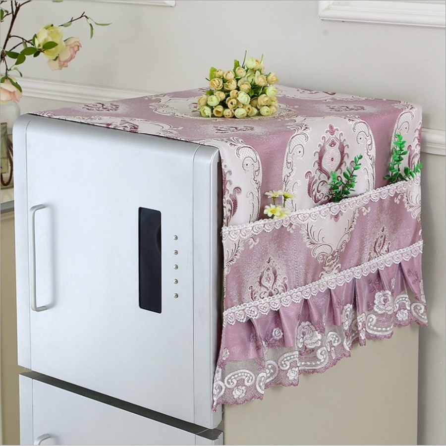 Jual Refrigrator Cover Shabby Lace Series - Cover Tutup Kulkas Renda ...