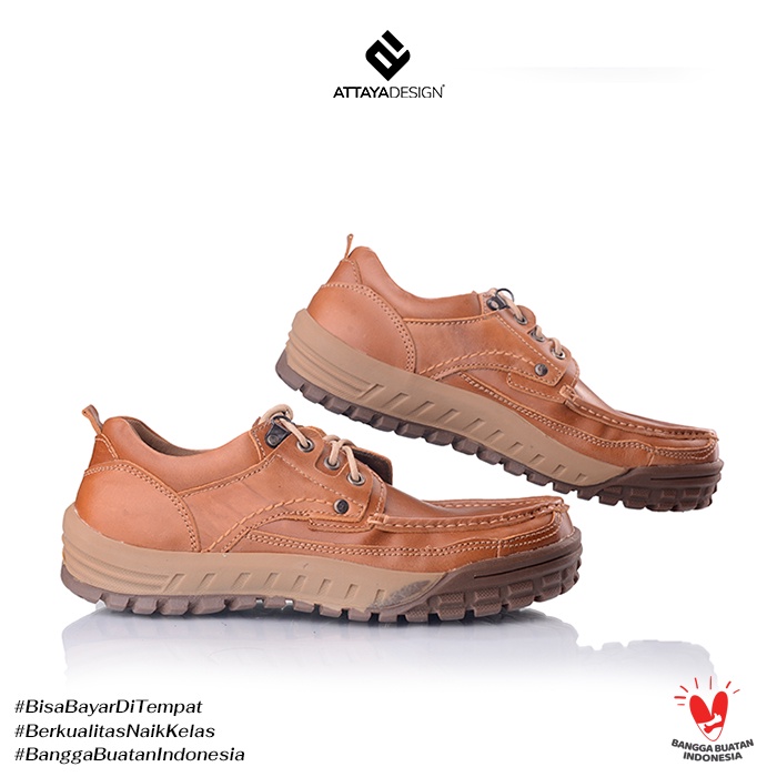 Jual Attaya Design Sepatu Casual Pria Dewasa Branded Kulit Asli ...