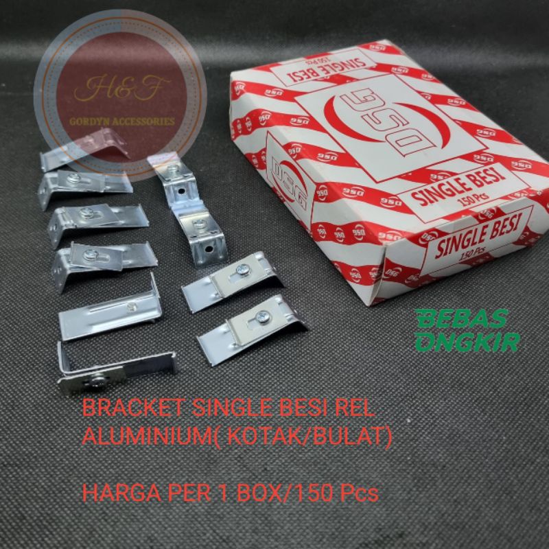 Jual Bracket Single Besi Rel Alumunium/Kaki Single Besi Rel Alumunium ...