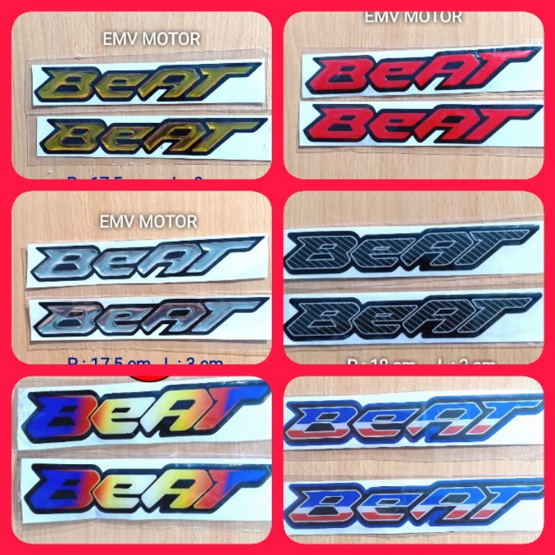 Jual aneka emblem timbul BEAT harga perpasang | Shopee Indonesia
