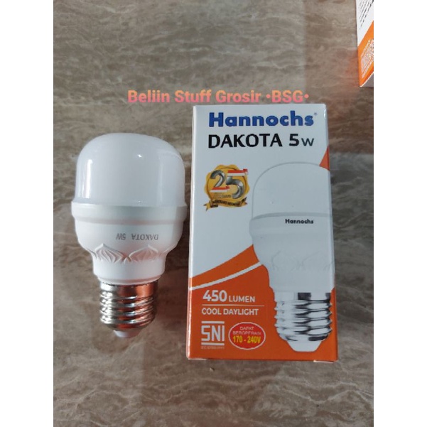 Jual Lampu LED Hannochs DAKOTA Hemat Energi 5 Watt - Cahaya Putih | Shopee Indonesia