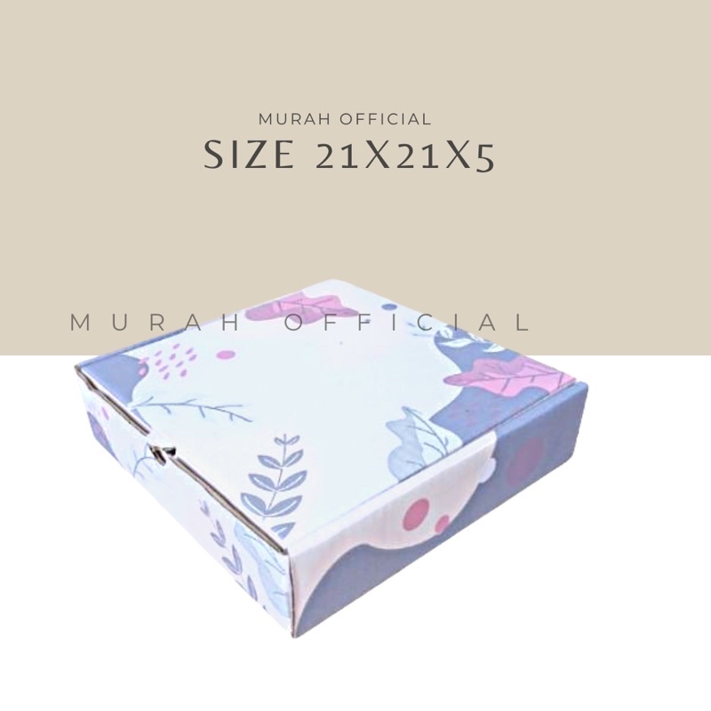 Jual kardus 21x21x5 box warna merah hitam putih biru pink corak abstrak ...
