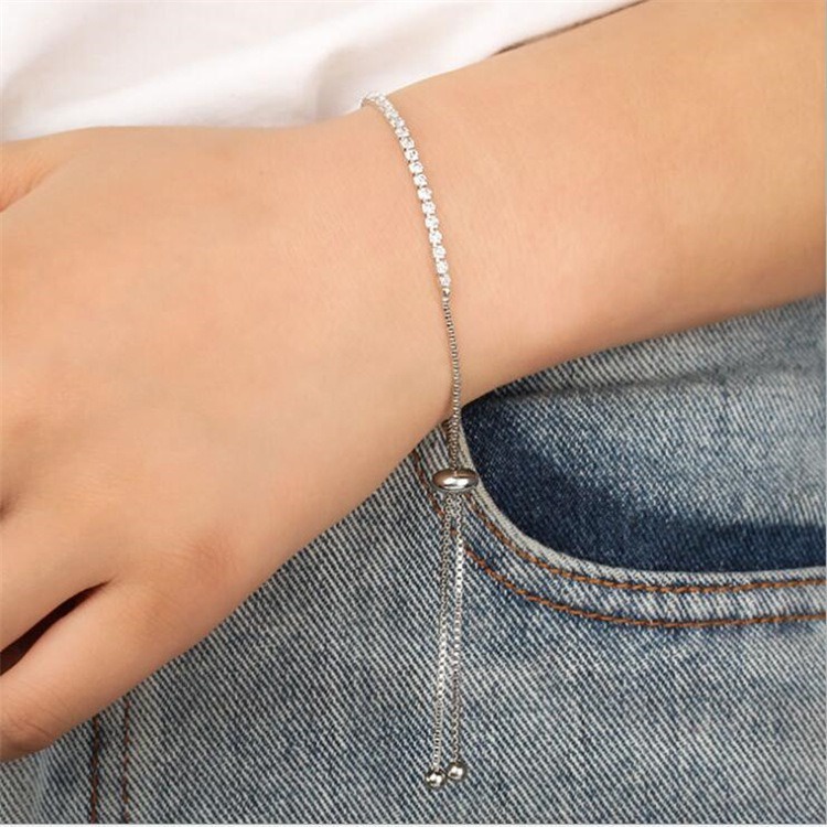 Jual Gelang Serut Diamond Rhinestone Adjustable Bracelet Gelang Serut ...
