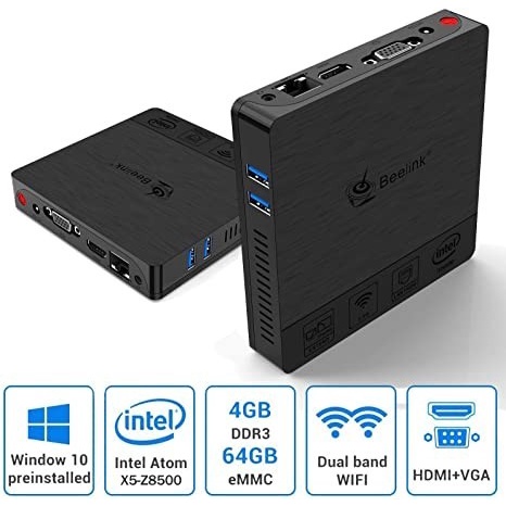 Jual SMARTCOM Mini PC Beelink BT4 PRO Intel 4/64GB X5 Z8500 Windows 10 ...