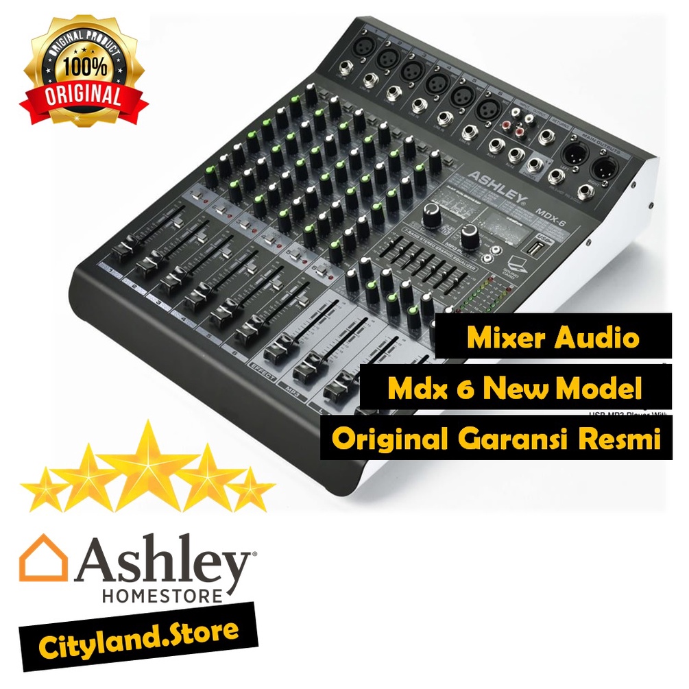Jual mixer audio ashley mdx6 mdx 6 (6channel) original Garansi Resmi | Shopee Indonesia