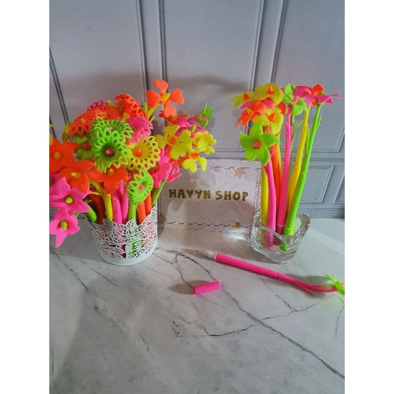 Jual (12pc) pen gel bunga/gel pen bunga/pen INUL/pen MATAHARI | Shopee ...