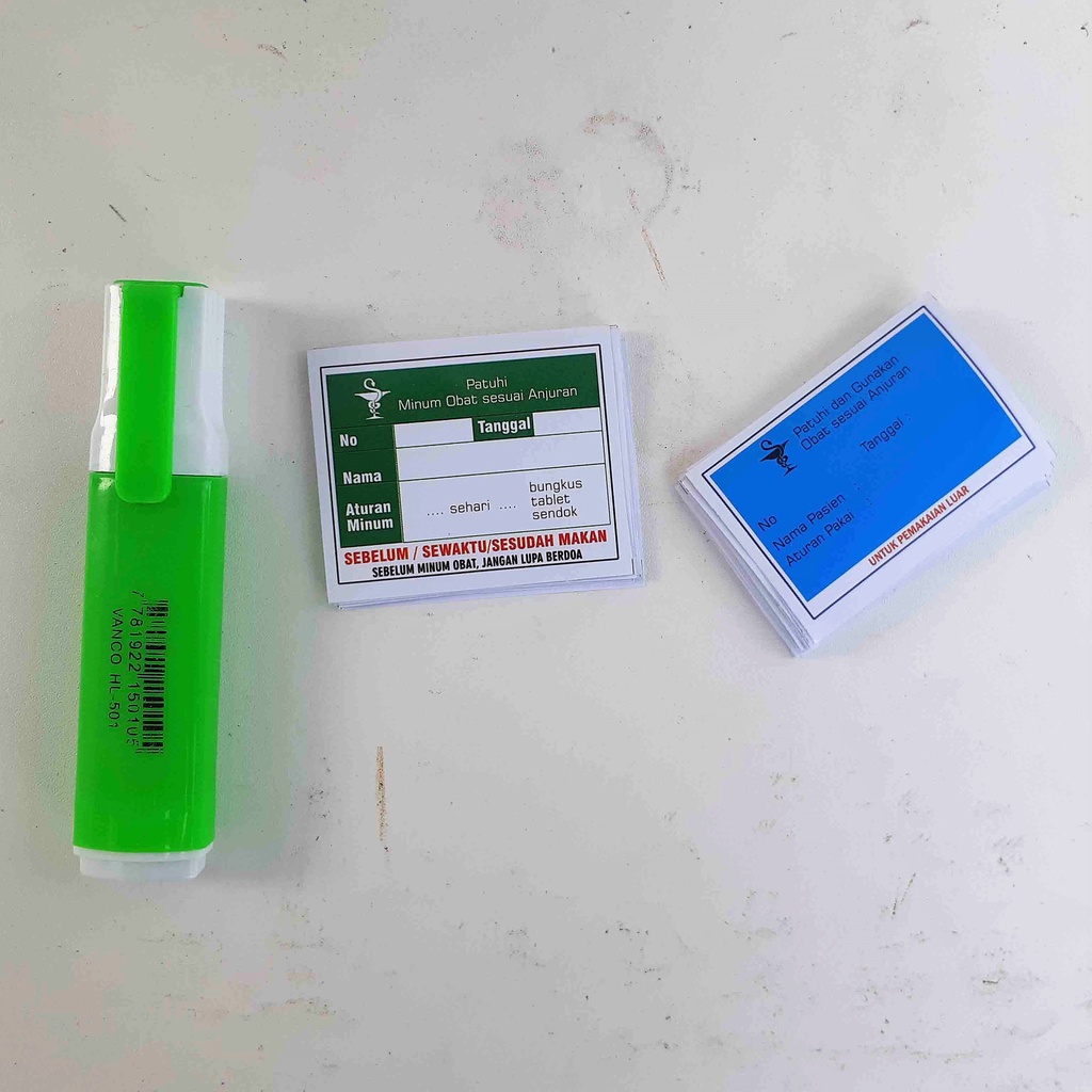 Jual Paket Etiket Obat isi 50 lembar, Label obat apotek, Etiket obat ...
