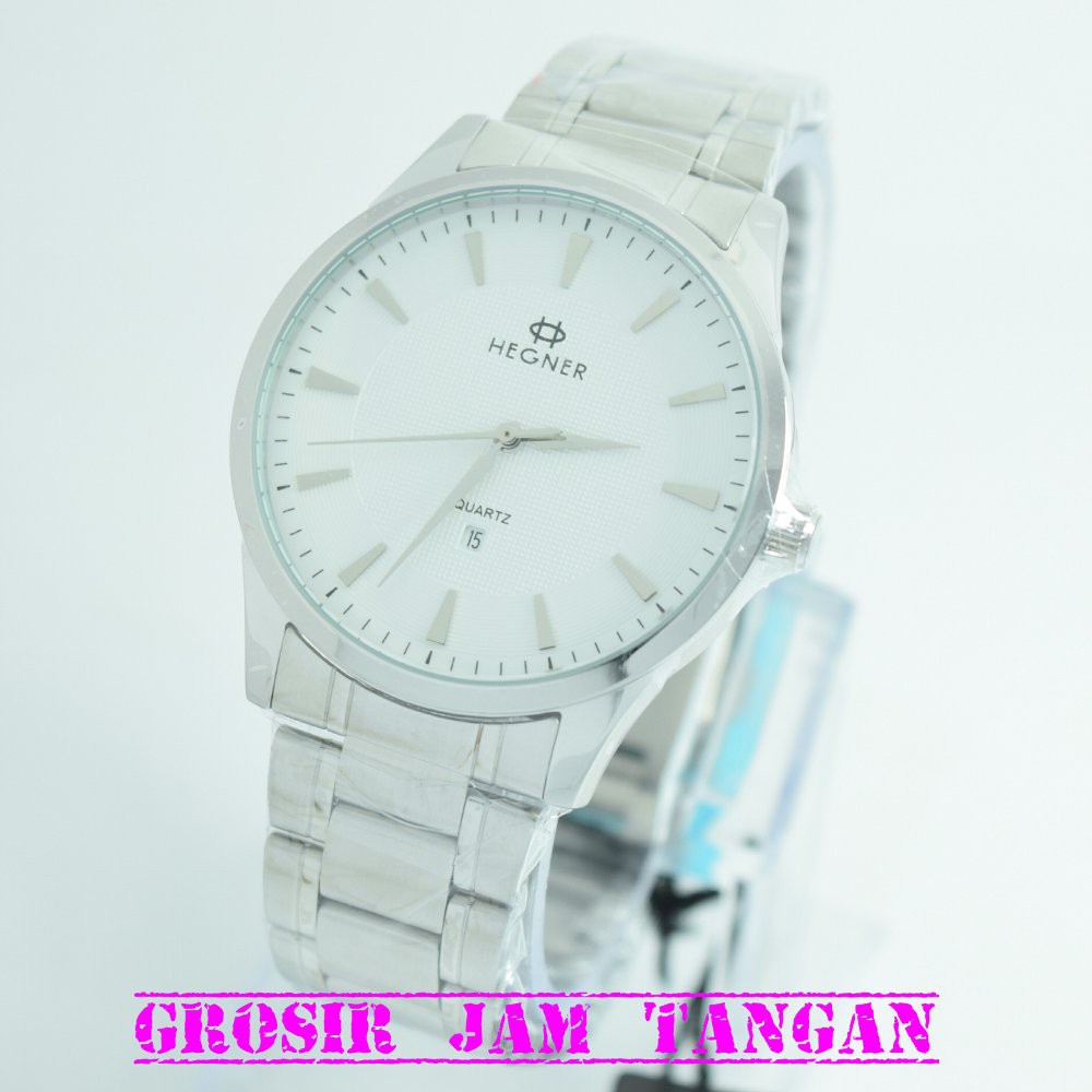 Jual Jam Tangan Pria Hegner Original Elegan Simple Rantai Stainless ...