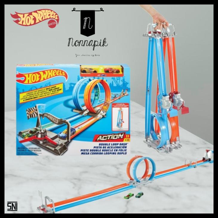 Jual Hotwheels Double Loop Dash Trackset Original Mattel | Shopee Indonesia
