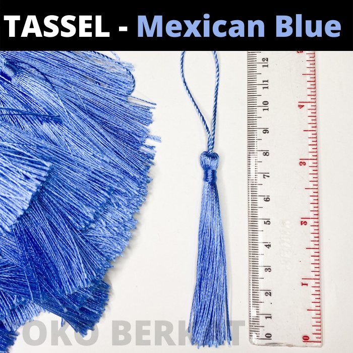 Jual (10 PCS) Tasel / Tassel / Tessel Rumbai Mexican Blue | Shopee ...