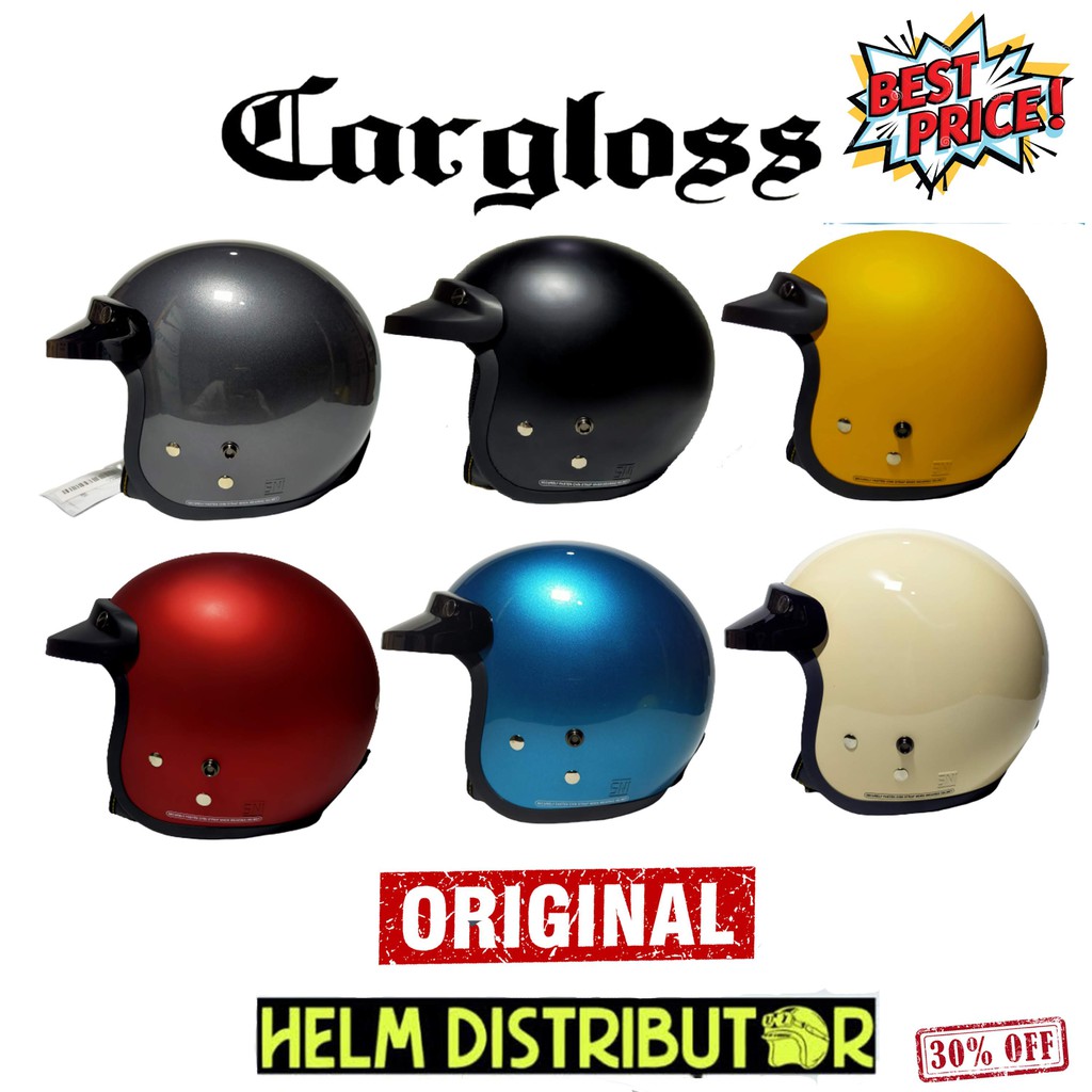 Jual HELM CARGLOSS ORIGINAL 100% TANPA KACA MURAH WARNA LENGKAP (COD ...