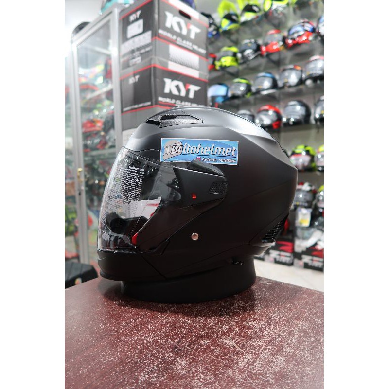 Jual Zeus 611C Black Matt Dof 2Visor Modular | Shopee Indonesia
