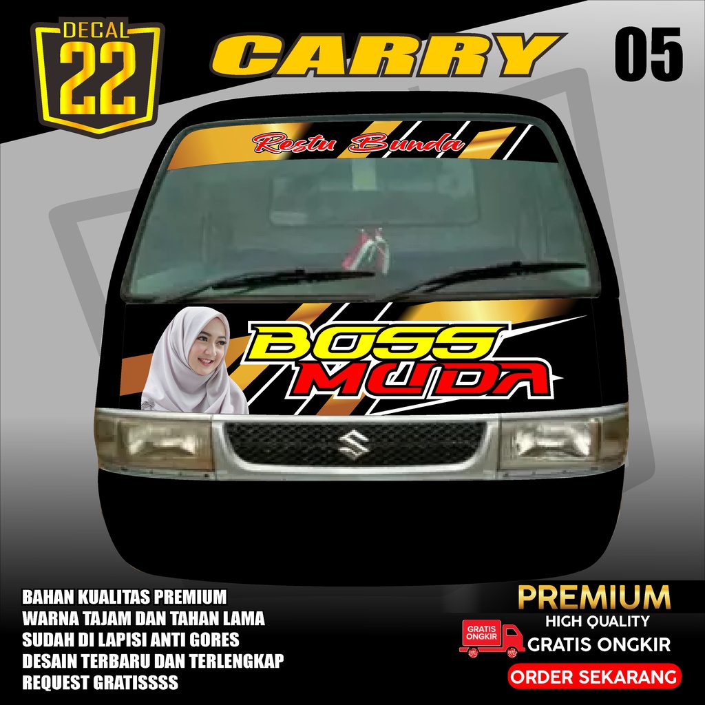 Jual STIKER DECAL KABIN DEPAN CARRY PICK UP KODE 05 Podo | Shopee Indonesia