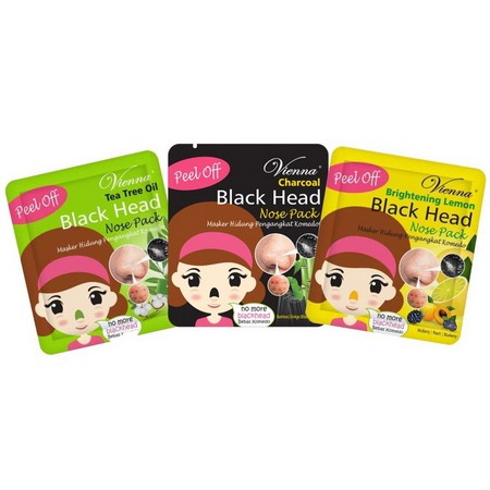 Jual VIENNA BLACK HEAD NOSE PACK PEEL OFF (SACHET) | Shopee Indonesia
