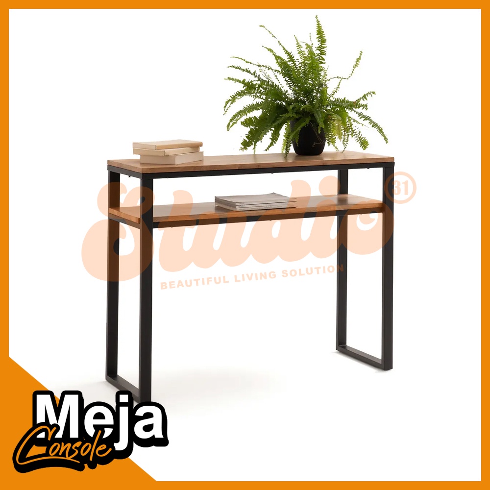 Jual Meja console table / Meja besi kayu / Meja minimalis ruang tamu ...