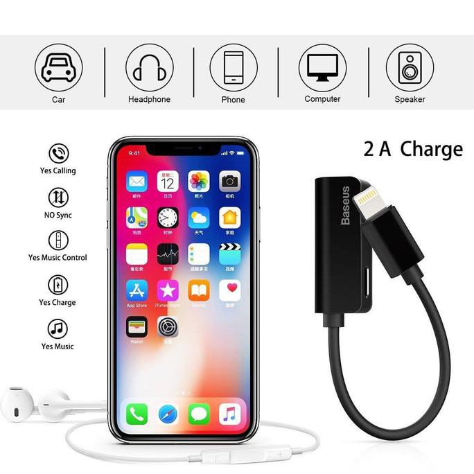 Jual BASEUS CONVERTER AUDIO IPHONE LIGHTNING AUDIO SPLITTER MUSIC ...
