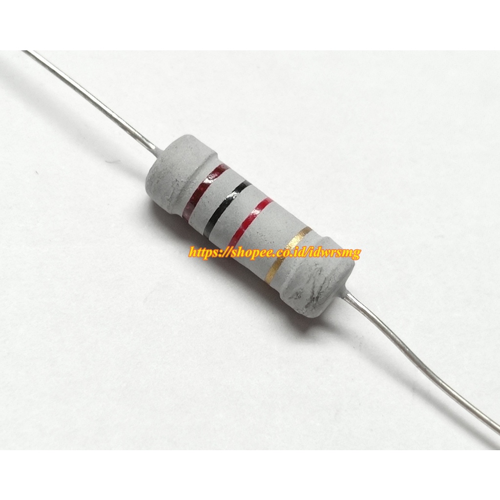 Jual R resistor 2w 2Watt 1K 1Kilo Ohm 1 kilo 1kohm 2 watt toleransi 5% 1k | Shopee Indonesia