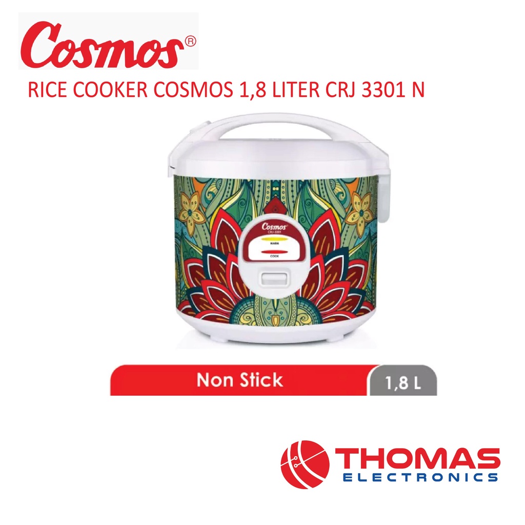 Jual RICE COOKER COSMOS 1,8 Liter CRJ 3301 N Batik Smart Heating Magic ...