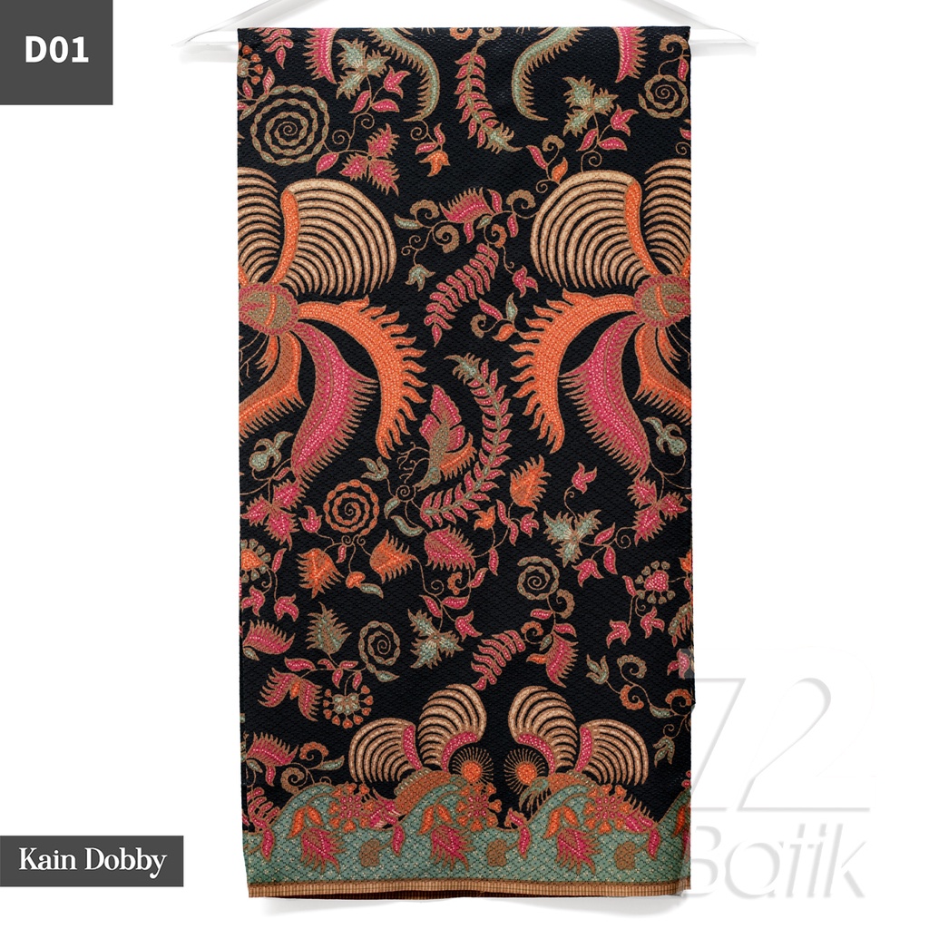 Jual KAIN BATIK PREMIUM Bahan Dobby Motif Burung Yin Warna Hijau Hitam ...
